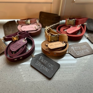 Personalized Leather Dog Leash, Personalized Dog Leash, Leather ...