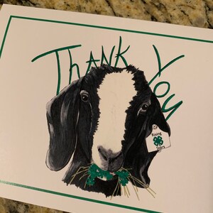 Personalized 4-H Black Angus Cow Thank You Cards C127 | Etsy