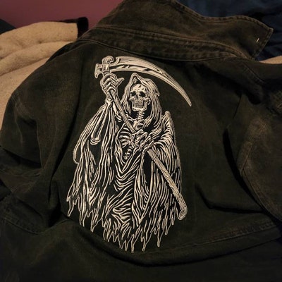 REAPER Large Back Patch for Custom Biker Vest - Etsy