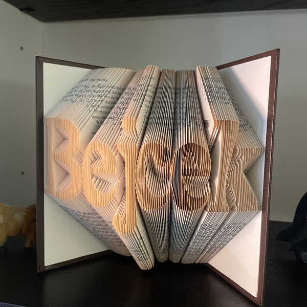 Custom Name Folded Book Art Anniversary Gift - Etsy