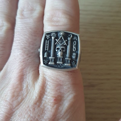 Poseidon Trident Signet Ring for Men, Handmade 925k Sterling Silver ...