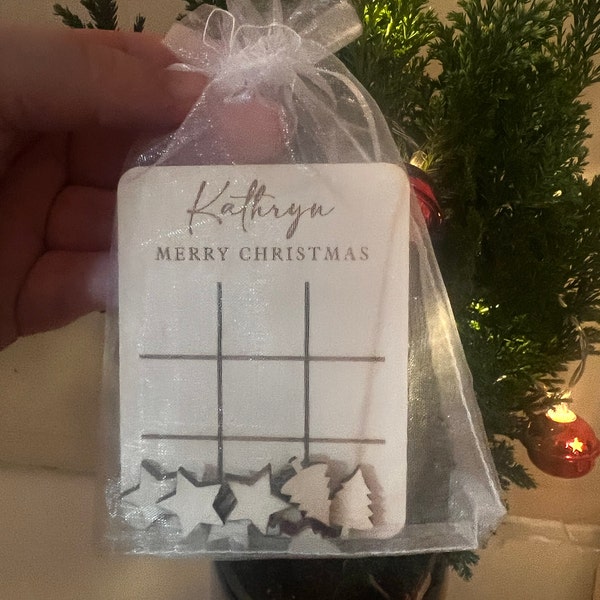 Personalised Christmas Favour Game / Noughts and Crosses / Table ...