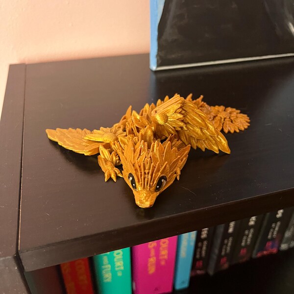 3D Printed Articulated Dragon, Baby Hollow/skull/goth/emo/pirate Fidget ...