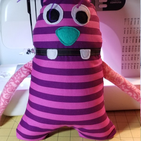 Plush Monster Beginner Sewing Pattern: Instant Download DIY Stuffed Toy ...