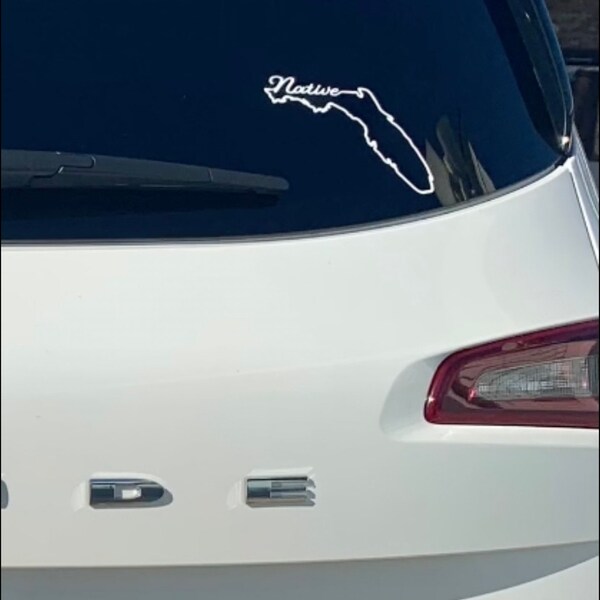 Florida Home Decal / Florida Native Car Decal / Floridian Home Decal ...