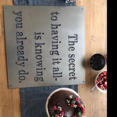 Custom Metal Quote Sign and Sayings, Inspirational Personalized Sign ...