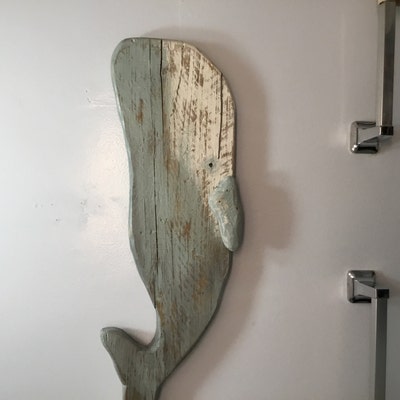 Whale, Home Decor, Wooden Whale, Seaside, Beach, Ocean, Wall Hanging ...