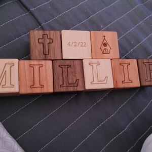 BAPTISM NAME BLOCKS Personalized Baby or Child's - Etsy