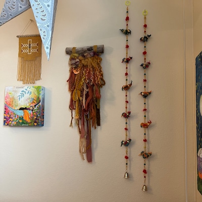 Set of 2 Indian Hangings, Indian Elephant Hanging, Indian Strings ...
