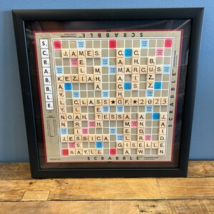 Custom Framed Scrabble Boards Personalized Gift Vintage Scrabble Board ...