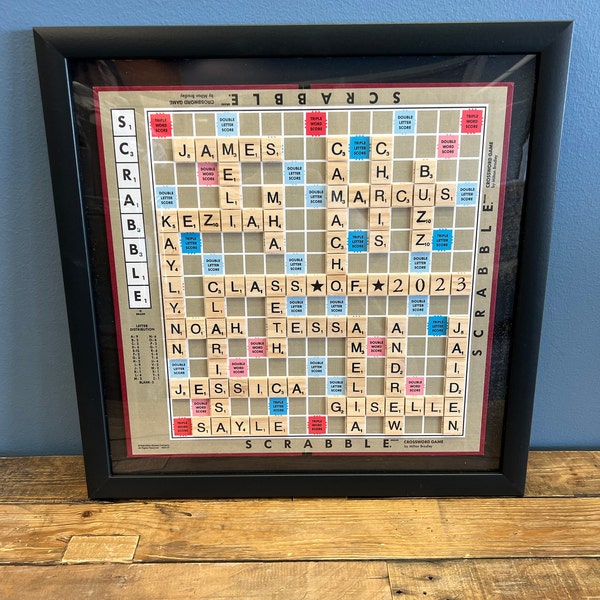 Custom Framed Scrabble Boards - Personalized Gift - Vintage Scrabble ...