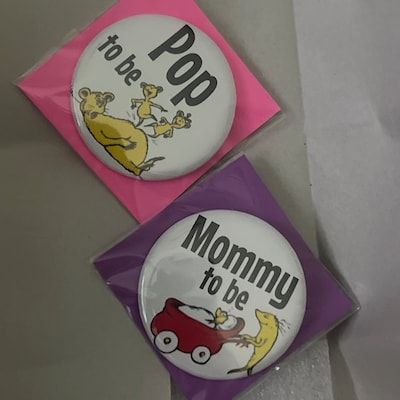Personalized Party Pins Mommy to Be Pin Shower Pins Family Name Badges ...