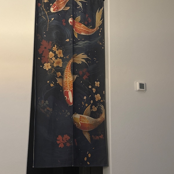 Japanese Birds in Wonderland Noren, Japanese Noren, Birds Door Curtain ...