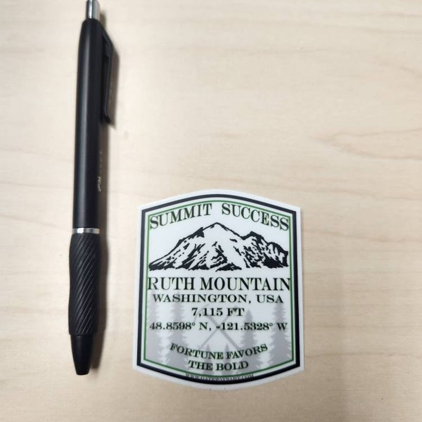 Ruth Mountain Summit Success Sticker, Mountain Sticker, Car Decal ...
