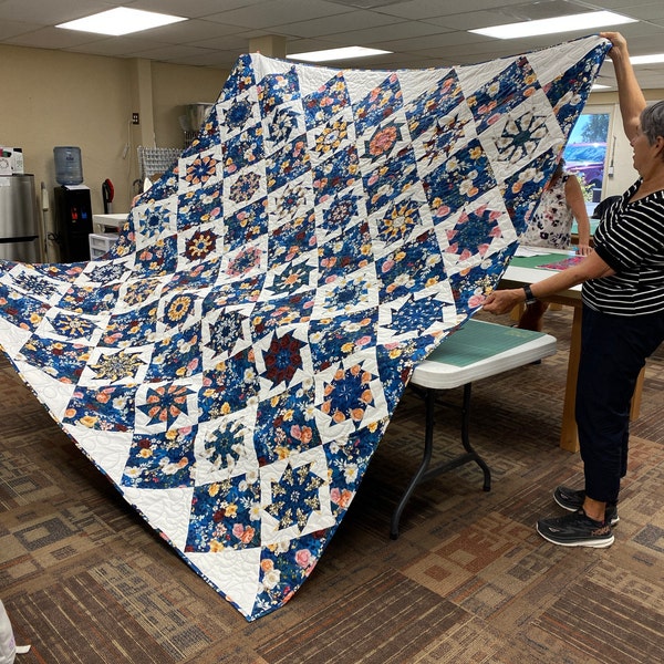 Symphony Bright BOM Complete Quilt Kit by Linda & Deborah of Frog ...