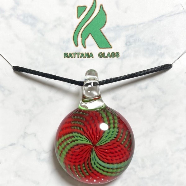 Reticello Glass Pendants Blown Glass Pendant Blown Glass Necklace - Etsy