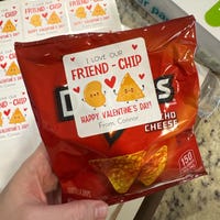 Classroom Valentine Stickers - Potato Chip Bag Valentine Stickers, I ...