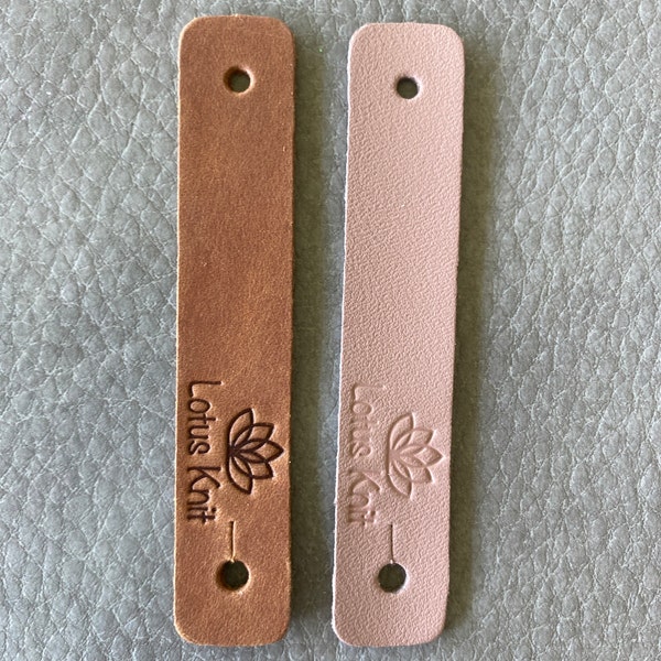 Personalized Leather Tags, Rivet Tags, Labels for Knitting, No Stitch ...