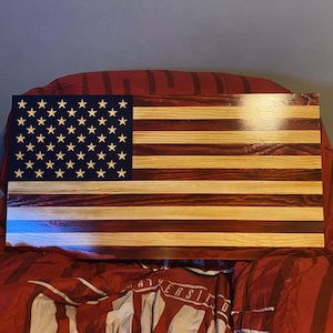 Rustic Flag sizes 26x14 to 60x33, Customizable, Wooden Flag, Medium ...