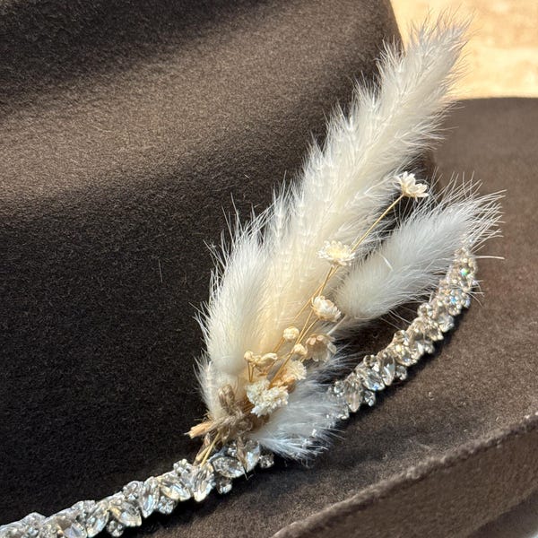 Custom Boho Hat Band Feathers. Custom Rustic Cluster for Your Hat ...