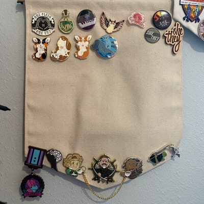 Enamel Pin Display Banner, Multiple Sizes, Badge Display, Brooch ...
