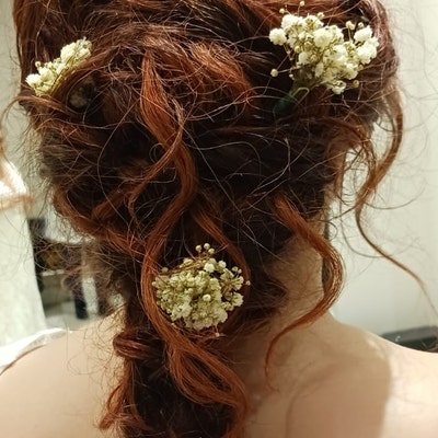 Boho Dried Plants Dried Flower Comb DIY Pants Set Make Comb Set Ivory ...