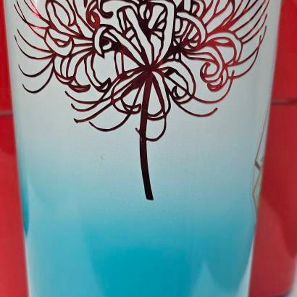 Japanese Spider Lily Anime Flower Holographic Red Sticker Vinyl Decal ...