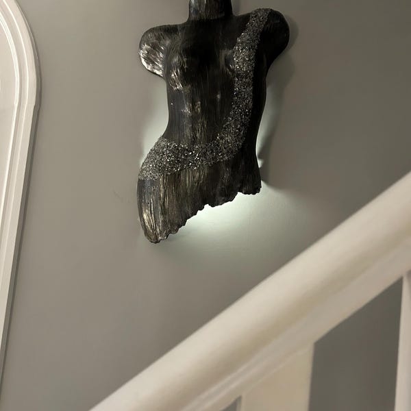 Torso Sculpture L– Ceramic Corset – Female Bust – Handmade Clay Wall ...