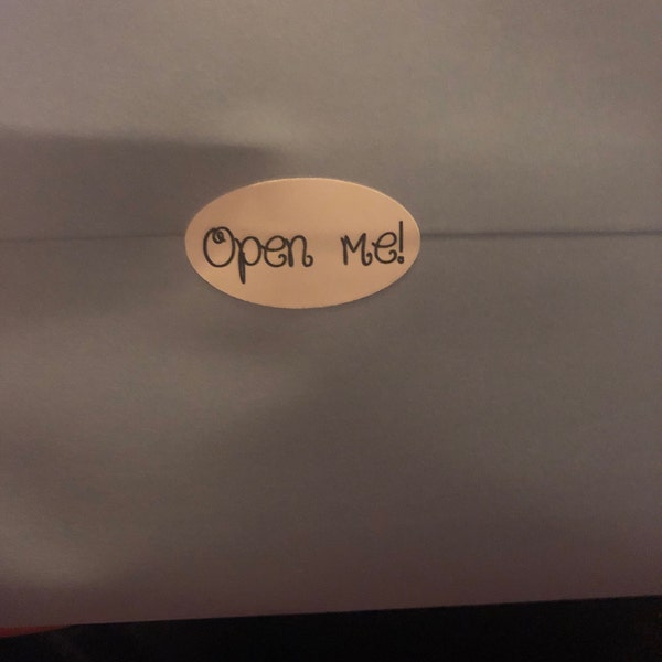 80 Open Me Stickers. Open Me Seals. Open Envelope Seals. Open Me ...