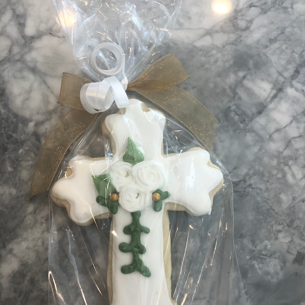 12 Decorated Cross Cookies - Etsy