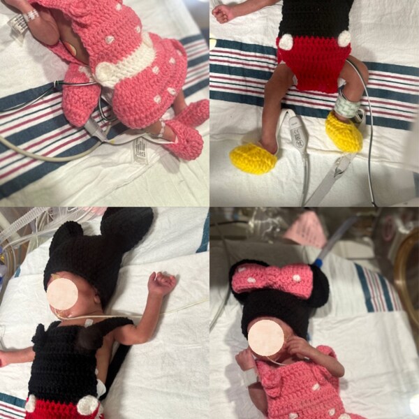 NICU Ladybug Preemie Outfit With Overalls, Fits 2, 3, or 4 Pound Nano ...