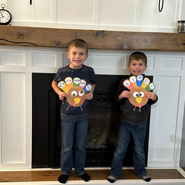 Turkey Name Craft, Fall Activity for Kids, Toddler Activity, Homeschool ...