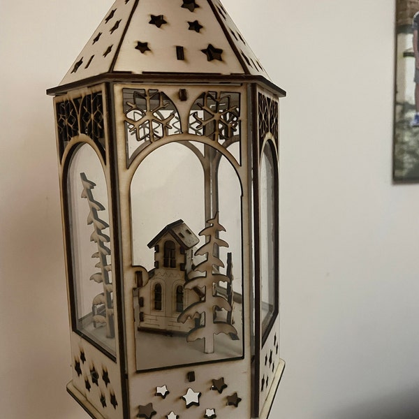 Fairy Christmas Lantern - Laser Cut File - Christmas SVG File / Winter ...