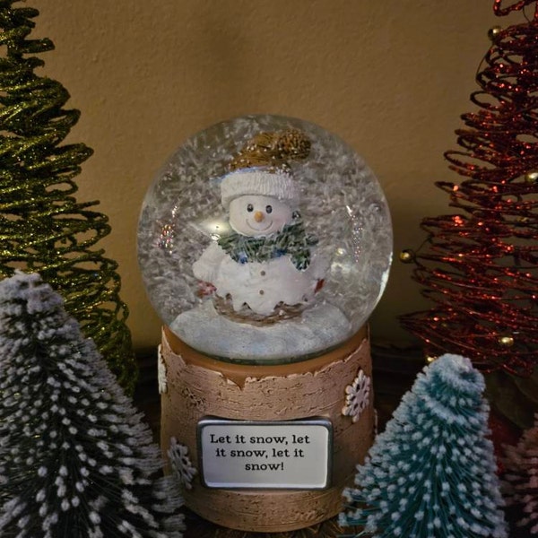 Snowman Personalized Christmas Snow Globe, Gifts for Christmas, Custom ...
