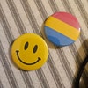 Yellow Happy Face Smiley Face Pin Badge Pinback Round Circle Button ~ 1 ...