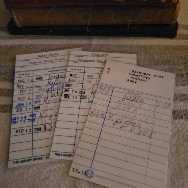Vintage (1) Library Checkout Card Bookmark- Ephemera- Nostalgic - Etsy