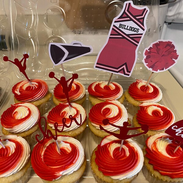 Set of 12 Male or Female Tennis Ball Match Player Cupcake Toppers ...