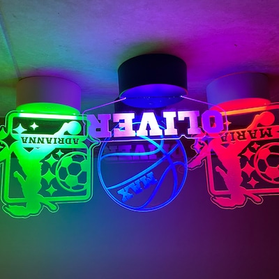 Basketball Personalized LED Night Light Custom Gift for Fans, Sports ...