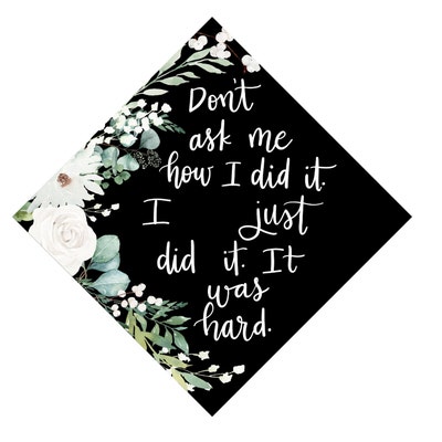 Custom Quote Elementary Teacher Grad Cap Topper, Digitally Painted ...
