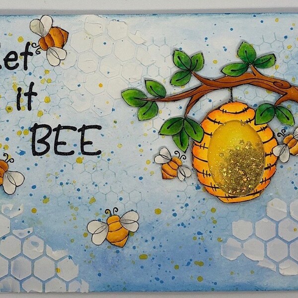 Bee Digi Stamps, Beehive Digi Stamps, Adult Coloring Page, Bee's Skep ...