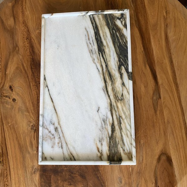 Jade Green Marble Home Tray, Natural Stone Decorative Tray, Stone ...
