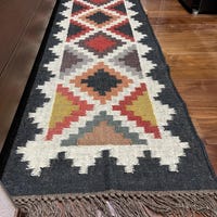 5x8 Ft. Indian Kilim Wool Jute Rug Rectangle Shape Rug Every Color ...