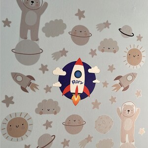Personalised Name Rocket Space Ship Vinyl Wall Sticker Boys - Etsy