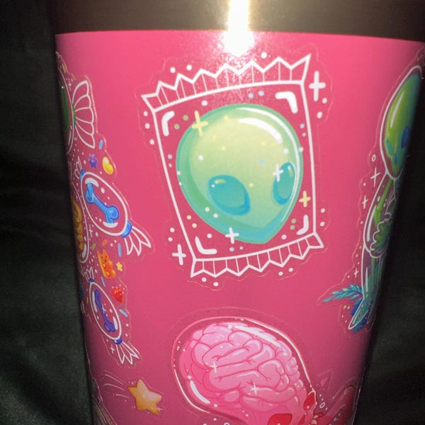 Wrapped Candy Stickers - Cute Candies - Kawaii Art - Watermalon - Alien ...