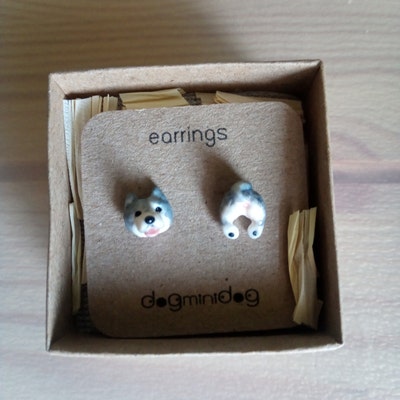 Pomeranian Stud Earrings, Pomeranian Earrings, Pomeranian Gifts ...