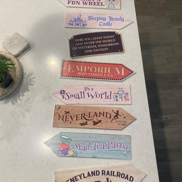 Disneyland Party Directional Sign, Mickey Birthday, Princess Birthday ...