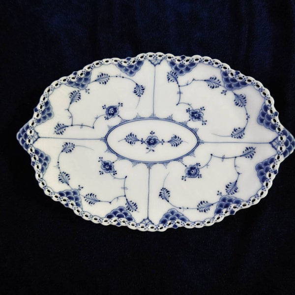 Royal Copenhagen Blue Fluted Full Lace Tureen 1106 Hand-painted Danish ...