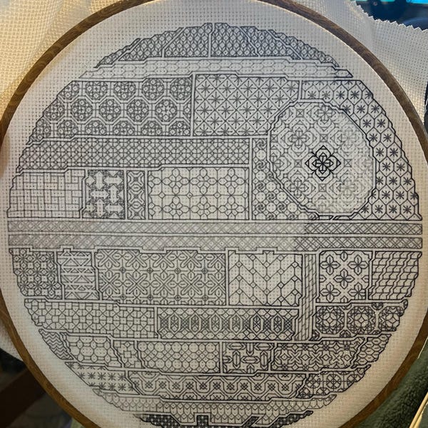 Death Star Blackwork Pattern (digital Download) - Etsy