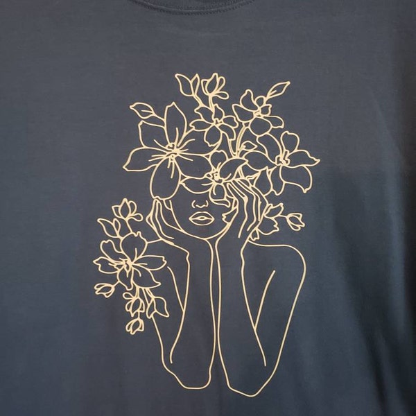 Floral Woman Line Art Svg, Png, Eps, Dxf, |minimalist Woman Svg Png Eps ...