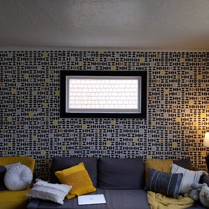 11x14 Geometric Mid Century Modern Stencil - Etsy UK